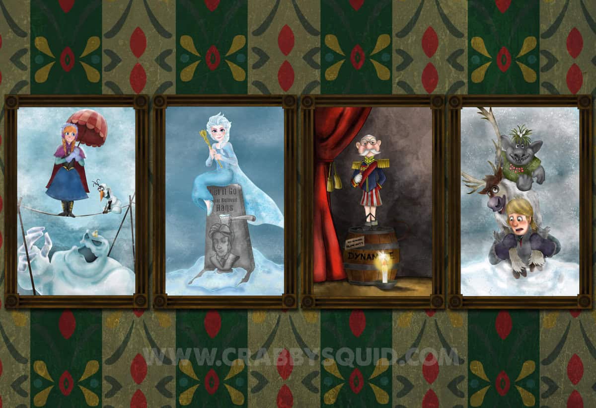 PHOTOS: "Frozen" meets Haunted Mansion in new stretching portrait mash ...
