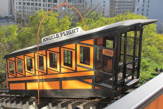 Take a 50-second ride on tiny railway Angels Flight, reopening in Los ...